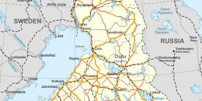 Finska zemljevid - Karte, Finska (Severna Evropa - Evropa)